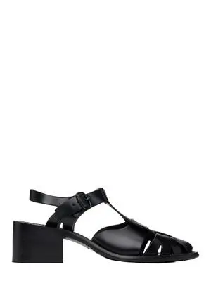 Hereu Pesca 60mm Leather Sandals - Black