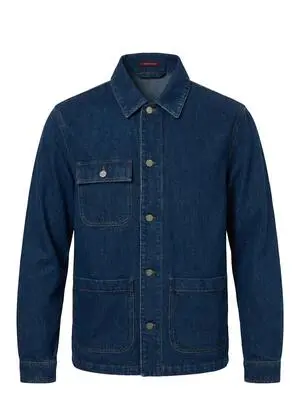 Gucci Collared Button-up Denim Jacket - Blue