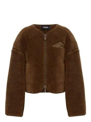 Dsquared2 Icon Logo Fleece Jacket - Brown