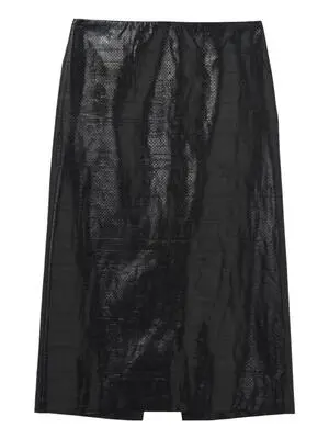 Alexander McQueen Tarpaulin Pencil Skirt - Black