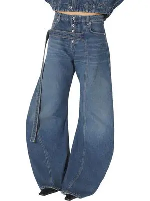 JEAN PAUL GAULTIER Jean Paul Gaultier Wide-Leg Denim Jeans With Belt Loops