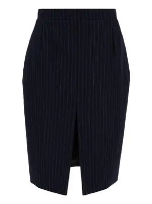 SAINT LAURENT Saint Laurent Pinstriped Pencil Skirt