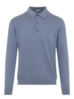 Etro Buttoned Polo Shirt - Gray