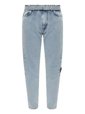 OFF-WHITE Off-White Bleached-Effect Slim-Fit Jeans