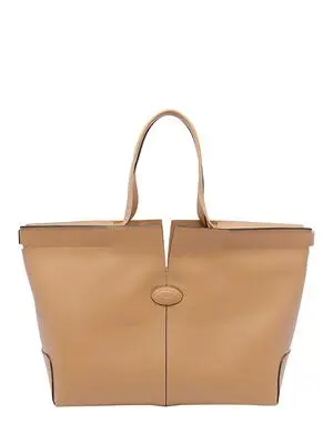 TOD'S Tod's Logo Debossed Medium Tote Bag Nude