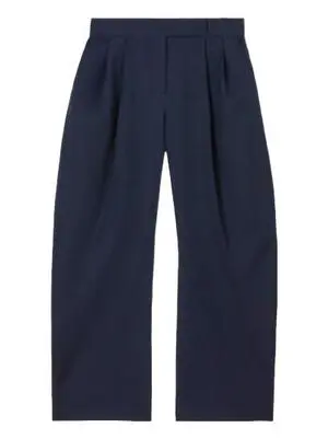 Attico The Logo Plaque Wide-leg Trousers - Black