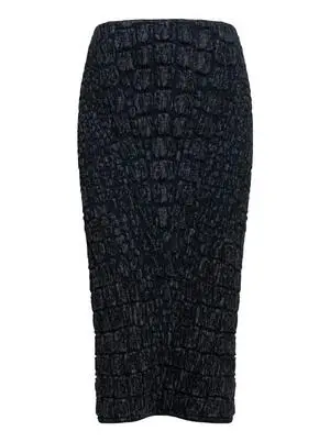 ALAÏA Alaïa Embossed Jacquard Pencil Skirt