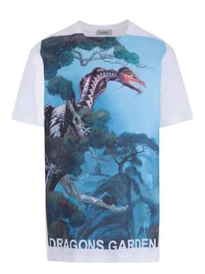 Valentino Garavani Dragons Garden Print T-shirt - Black