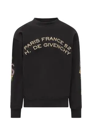 Givenchy Logo Embroidered Sweatshirt - Black