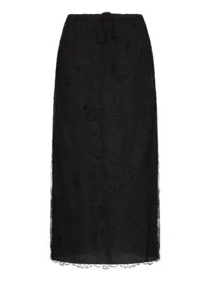 Valentino Garavani Lace Midi Skirt - Black