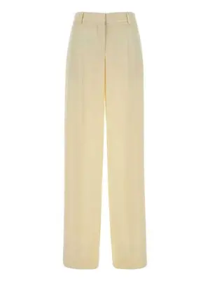 Stella McCartney Pleated Straight Leg Trousers - Nude