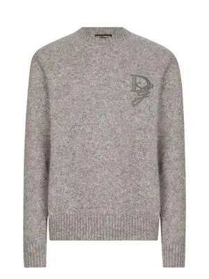 Dolce & Gabbana Dg Embroidered Crewneck Jumper - Grey