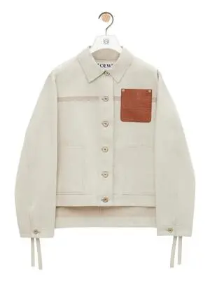 Loewe Workwear Jacket With Asymmetrical Hems - White