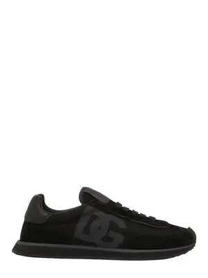 Dolce & Gabbana Dg Logo Lace-up Sneakers - Black