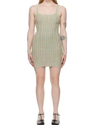 Filippa K Textured Knit Mini Dress - Nude