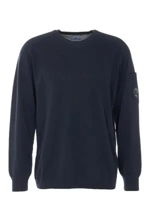 C.P. COMPANY Lens Detailed Crewneck Sweatshirt - Black