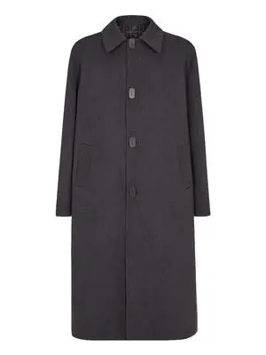 Fendi Single-breasted Tailored Coat - Blue