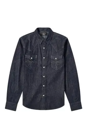 RALPH LAUREN Ralph Lauren RRL Waffle-Knit Henley Shirt