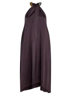 Stella McCartney Halter Neck Dress With Chain Detail - Black