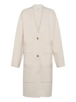 FORTE_FORTE Long Sleeve Coat - Ivory