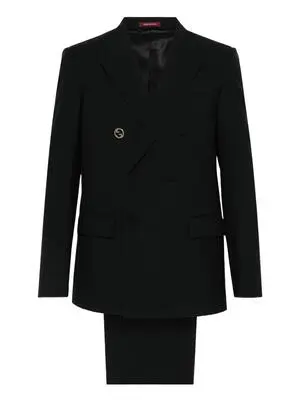 Gucci Interlocking G Double-breasted Suit - Black