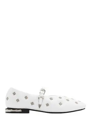 Toga Studded Ballerina Flats - White