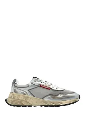 Dsquared2 Distressed Low-top Sneakers - Silver