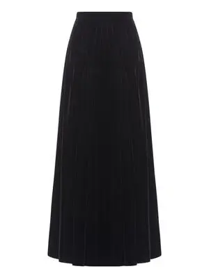 Dior Pleated Trumpet Skirt - Black