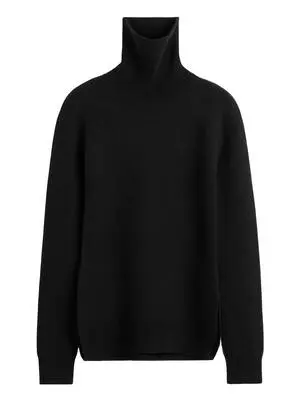 TOTEME High Neck Side Slit Jumper - Black