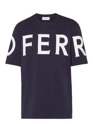 FERRAGAMO Logo Print Crewneck T-shirt - Black
