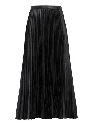 Alaïa Pleated Midi Skirt - Black