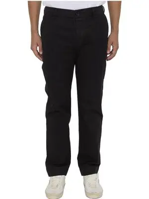 JAMES PERSE Loose-fit Canvas Trousers - Black