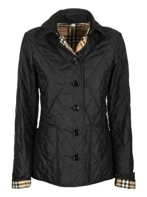 Burberry Diamond Quilted Jacket - Black