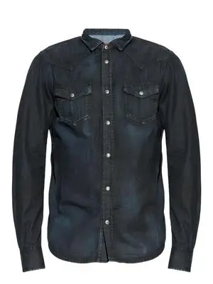 DIESEL® D-vega Chest-pocket Shirt - Black