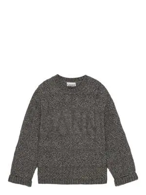 GANNI Bubble Jumper Knit Sweater - Grey