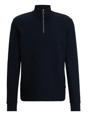 Hugo Boss Long Sleeve Zipper Collar T-shirt - Dark Blue