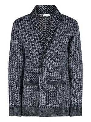 Dries Van Noten Shawl Collar Knit Cardigan - Navy