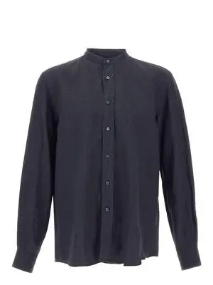Aspesi Bruce Band-collar Shirt - Black