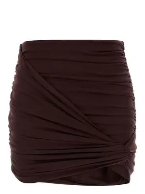 Magda Butrym Draped Mini Swim Skirt - Black