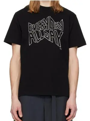 Sacai Short-sleeved Crewneck T-shirt - Black
