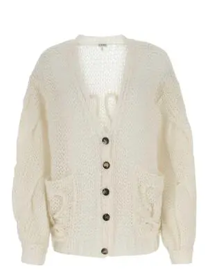 Loewe Logo Cable Knitted Cardigan - No