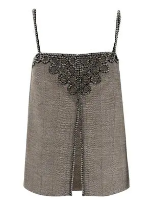STELLA MCCARTNEY Stella McCartney Embellished Herringbone Top