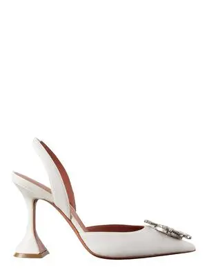 AMINA MUADDI Amina Muaddi Pointed High Heels With Embellished Buckle