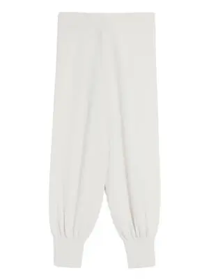 Max Mara Ribbed Knit Casual Pants - Ivory