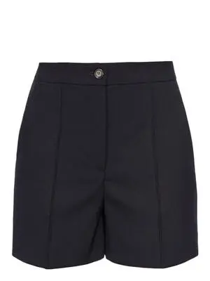 Pinko Pleated Twill Shorts - Black