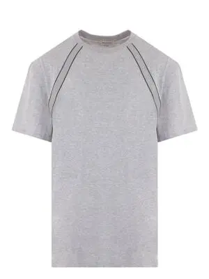 Alexander McQueen Logo Tape Crewneck T-shirt - Gray