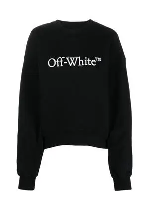 Off-White Crewneck Drop Shoulder Sweatshirt - Black