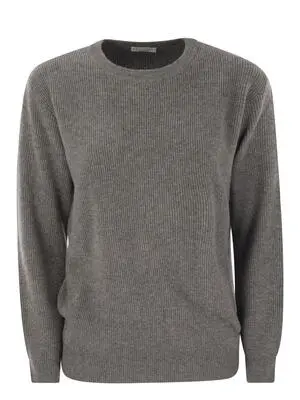 BRUNELLO CUCINELLI Brunello Cucinelli Ribbed Crew Neck Sweater
