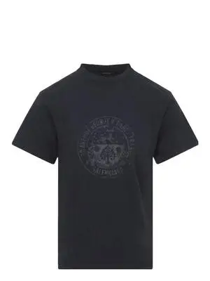 Balenciaga Logo Printed Crewneck T-shirt - Black