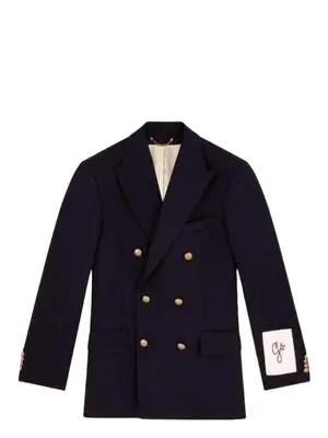 GOLDEN GOOSE Double Breasted Tailored Blazer - Black